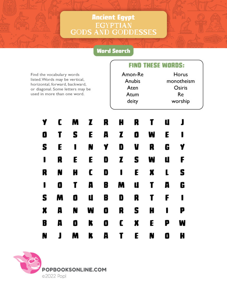 AncientEgypt-GodsGoddesses-activities_WORDSEARCH-thumb - Pop! Books Online